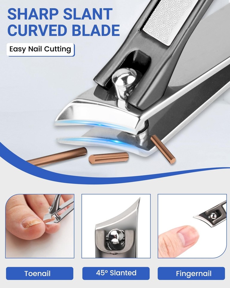 Ingrown Nail Clippers Set, Slanted Toenail Clippers & Fingernail ...