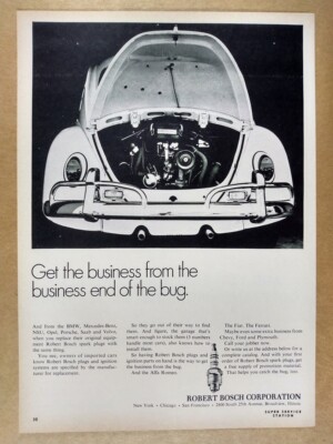 1967 Robert Bosch Spark Plugs for VW Volkswagen Beetle vintage trade ...