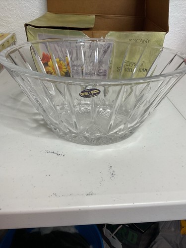 Vintage 11 Inch Toscany Crystal Serving Bowl In Box Lead Crystal ...