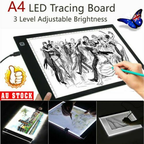 A4 LED Light Box Tracing Drawing Board Art Design Pad Copy Lightbox Day ...