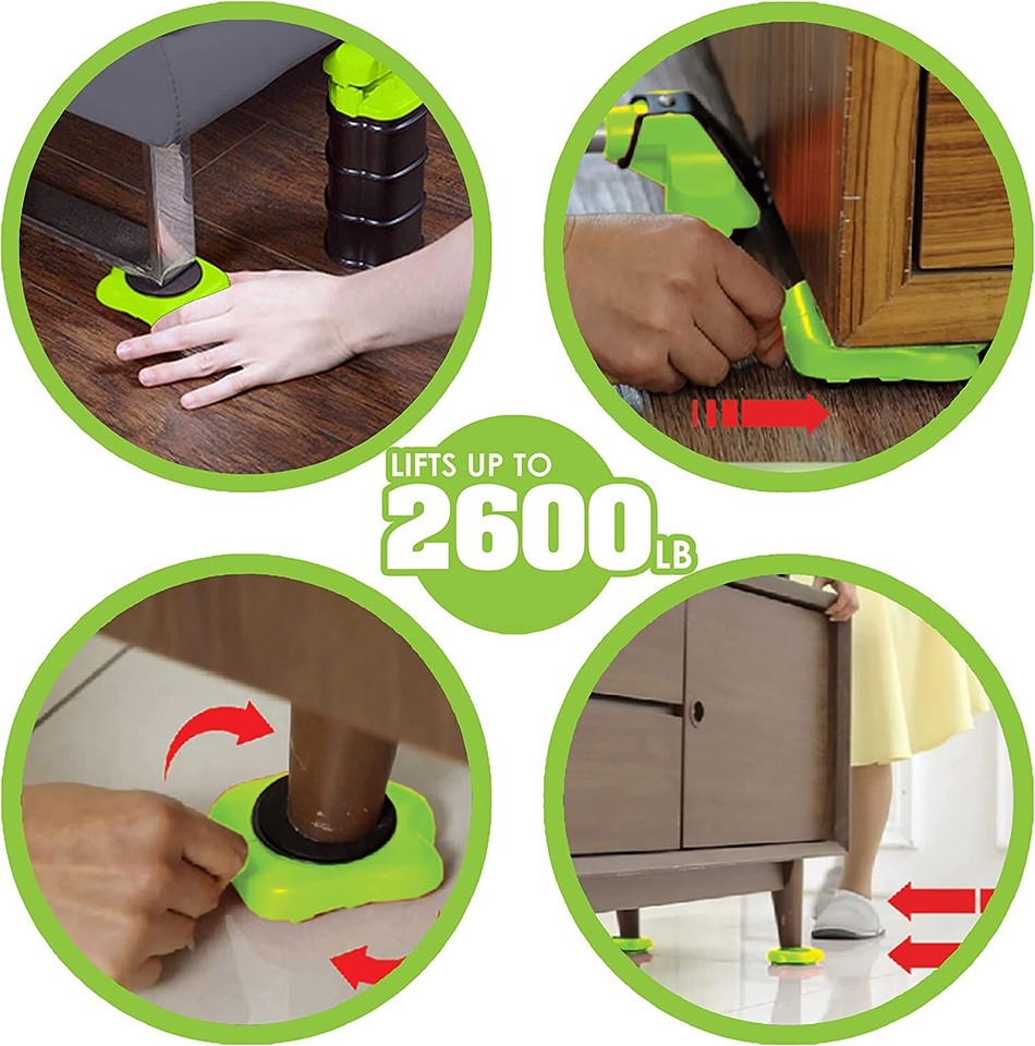 Furniture Sliders for Safe Moving, Appliance Rollers Sofa set of 4 ...