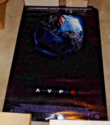 Alien Versus Vs Predator Requiem AVPR Movie Theater Poster Double Sided ...