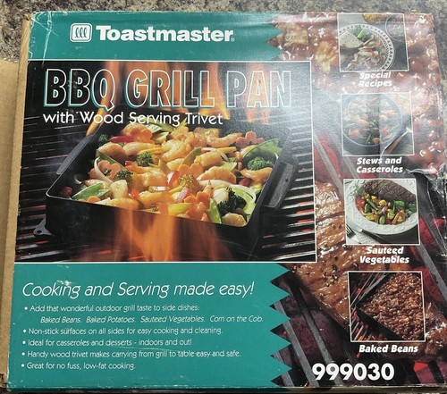 ToastMaster Hard Anodized Nonstick Square Deep Grill Pan Black Handle ...