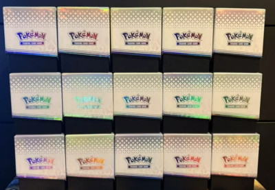 15 Empty Pokemon Prismatic Evolutions Elite Trainer Box Lot ETB Card ...