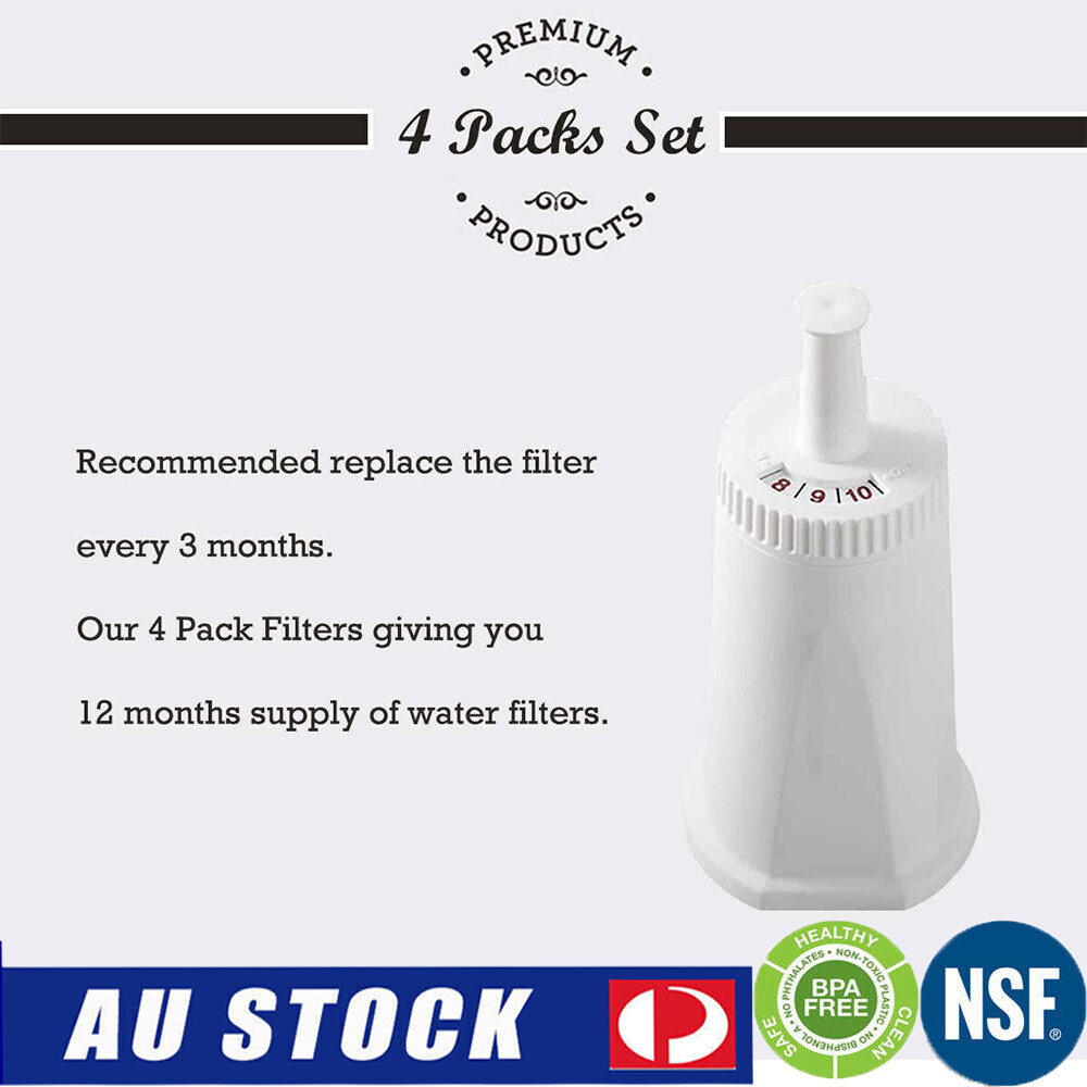 4 Pack Replacement Water Filter Compatible with Breville Oracle Barista ...