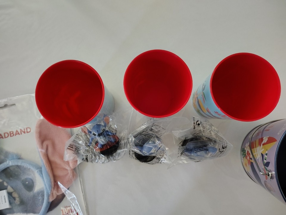 New Lilo and Stitch AMC Cup Topper Mini Popcorn Bucket All 3 Drink ...