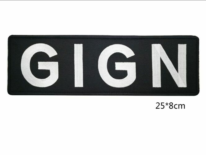 3.1x 9.8" Embroidered GIGN France French National Tactical Milsim Badge ...