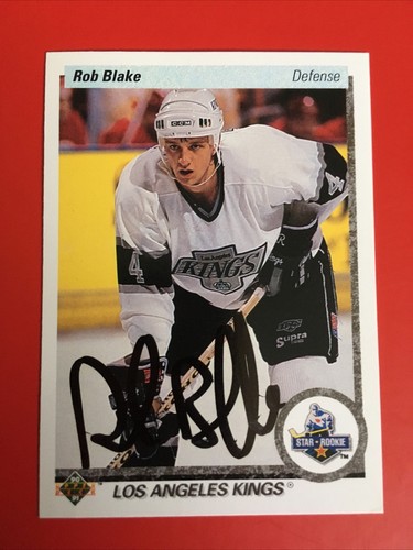 1990 Upper Deck LA Kings Rob Blake Autograph Card | eBay