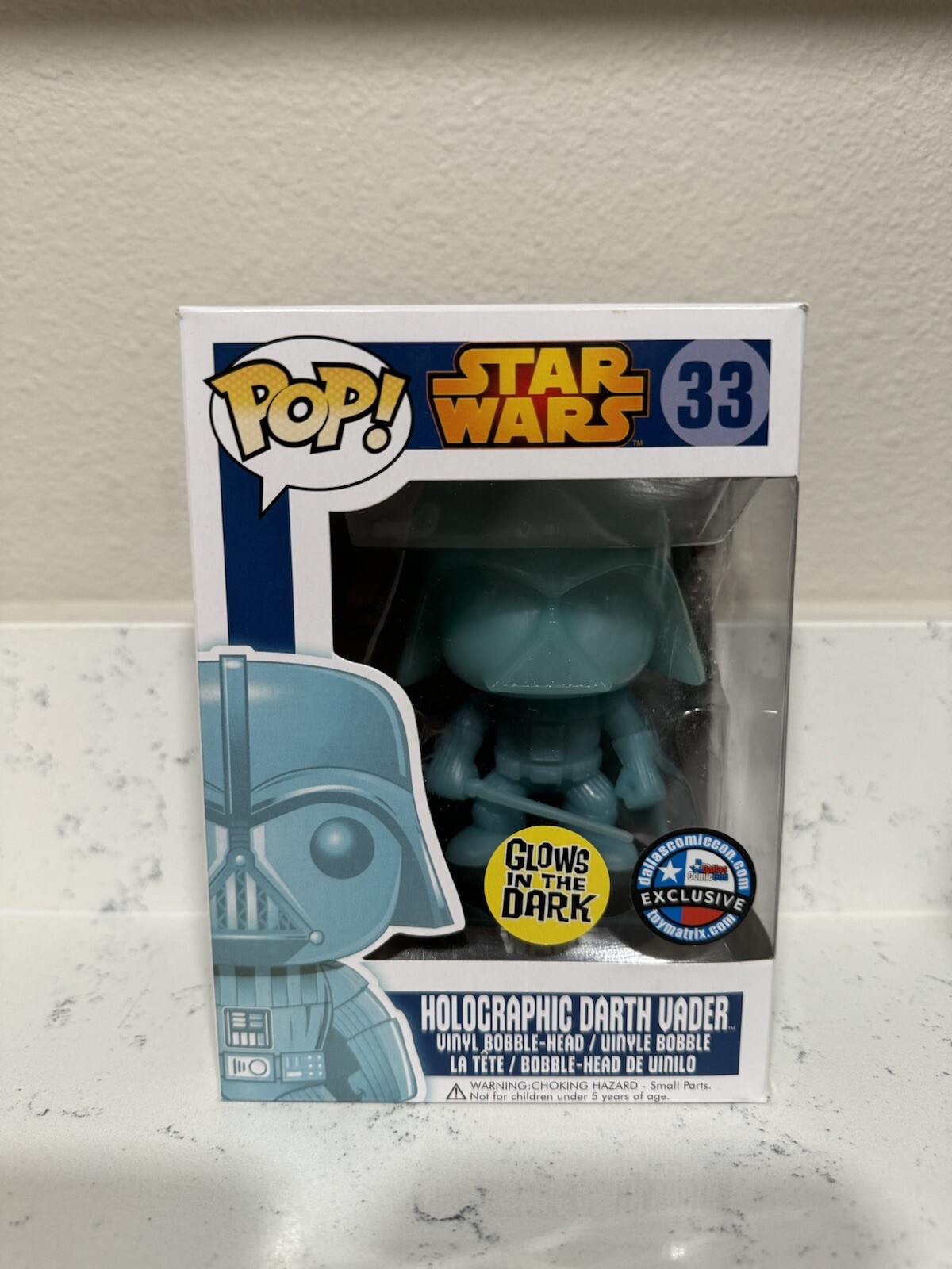 Funko POP! Star Wars: Glow Holographic Darth Vader #33 Dallas Comic Con ...