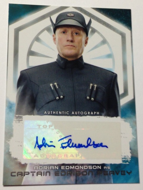 Topps Star Wars The Last Jedi Adrian Edmondson Autograph Captain Peavey ...