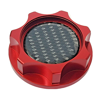 RED OIL CAP CARBON FIBER FOR RAV4 YARIS 4RUNNER COROLLA AVALON ...