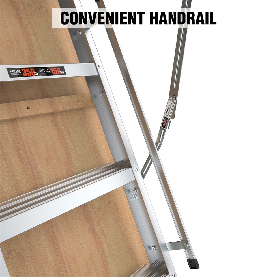 54 inch Retractable Aluminum Attic Ladder Adjustable Ladder Portable ...