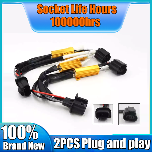 HID LED Resistor Kit H13 (9008) Relay Harness Adapter Anti Flicker ...