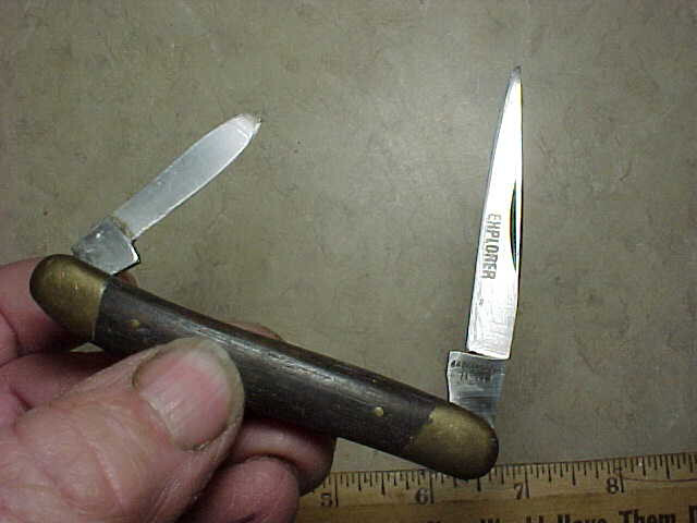 From estate- Nice, Vintage Edge Mark Japan folding pocket knife-wood ...