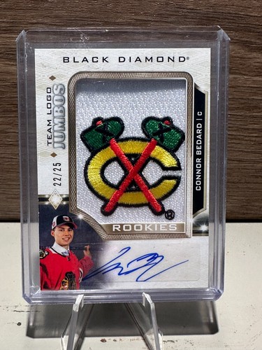 23-24 Black Diamond - Rookie Team Logo Jumbo Auto Connor Bedard Chicago ...