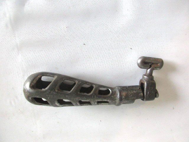 VINTAGE CAST IRON CAGED METAL FILE HANDLE HOLDER | eBay