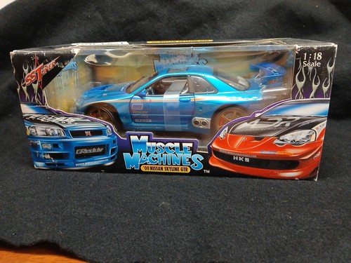 MUSCLE MACHINES - 2000 NISSAN SKYLINE GTR - 1:18 - SS TUNER - Blue ...