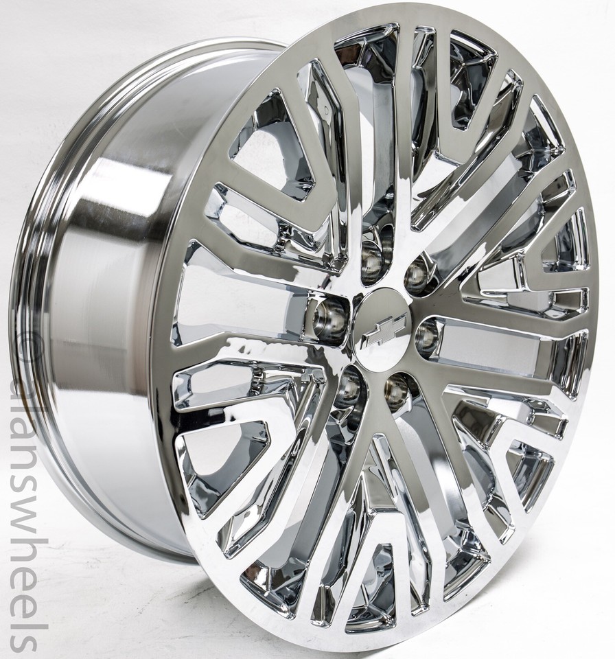 4 NEW Chevy Suburban Tahoe Silverado Chrome 22" Wheels Rims Lug Nuts ...
