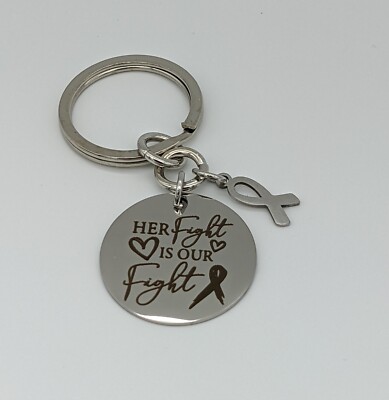 Her fight is our fight keychain, cancer awareness keychain, cancer ...