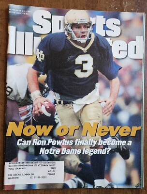 Sports Illustrated Magazine September 23, 1996 Ron Powlus Notre Dame | eBay