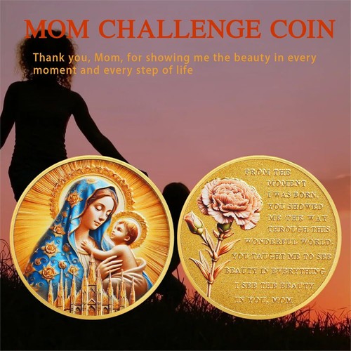 Mother &Child Challenge Coin Tribute to Motherhood and Divine Love Gift ...