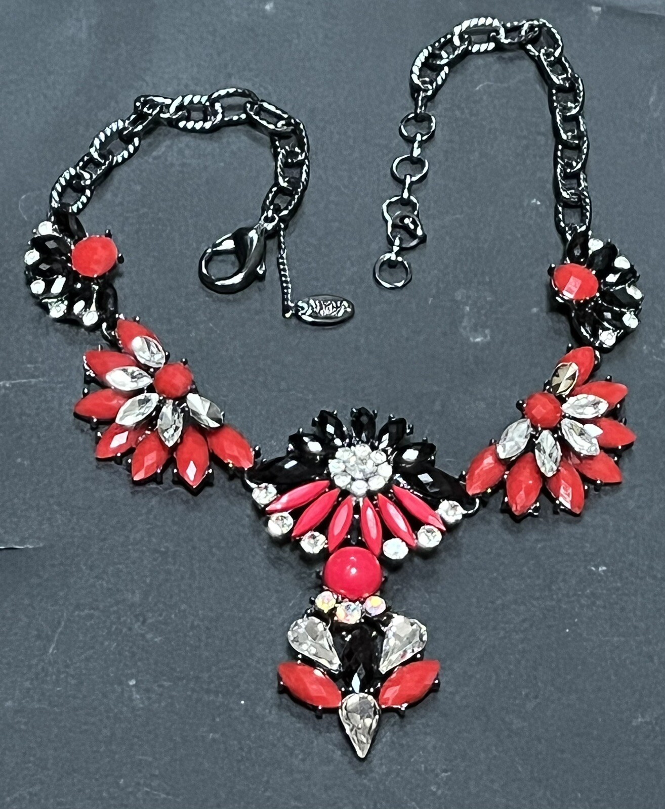 Amrita Singh Statement Necklace Patriotic Red White B… - Gem