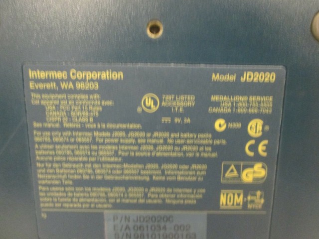Intermec Janus 2020 Handheld Computer Barcode Scanner Jr2020a0111002 ...