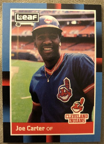 1988 Leaf Donruss Joe Carter (HOF) Indians Baseball Card #184 Mid-To ...