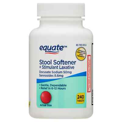 Equate Stool Softener Plus Stimulant Laxative Tablets for Constipation ...