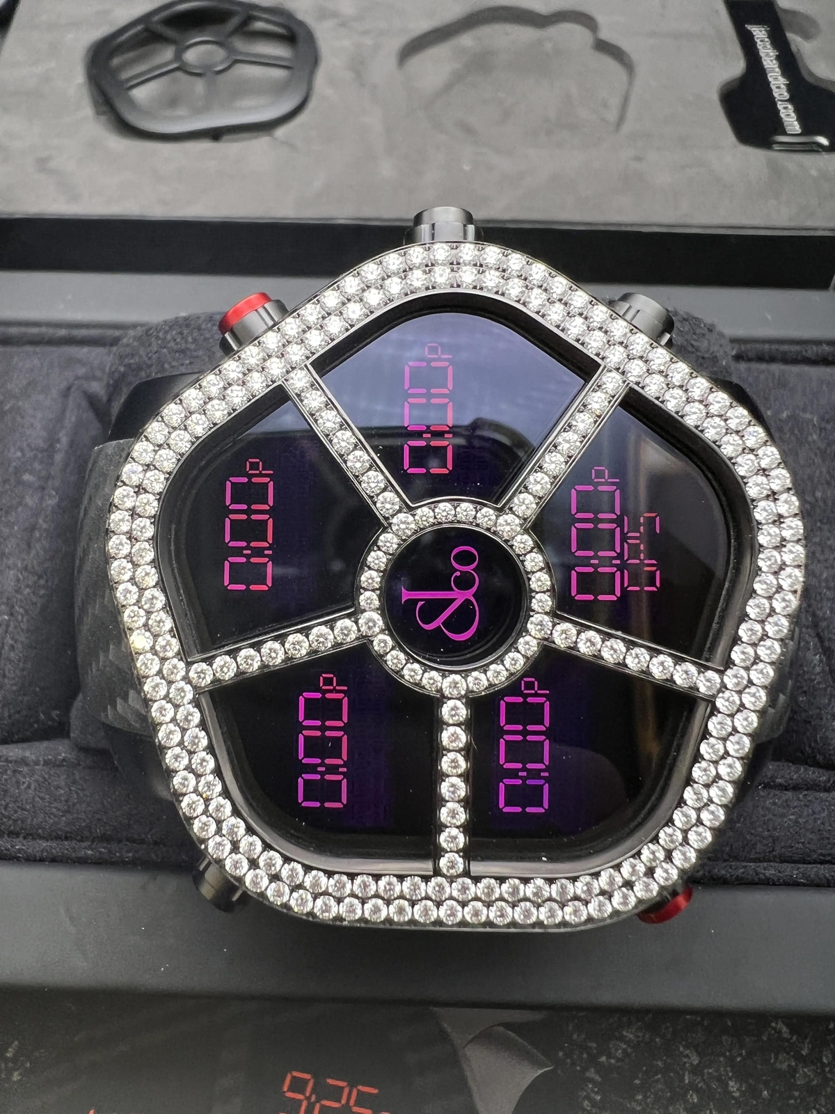 Jacob & Co. Ghost 5 Time Zone Black PVD Diamond Bezel GH100.11.RP.PB ...