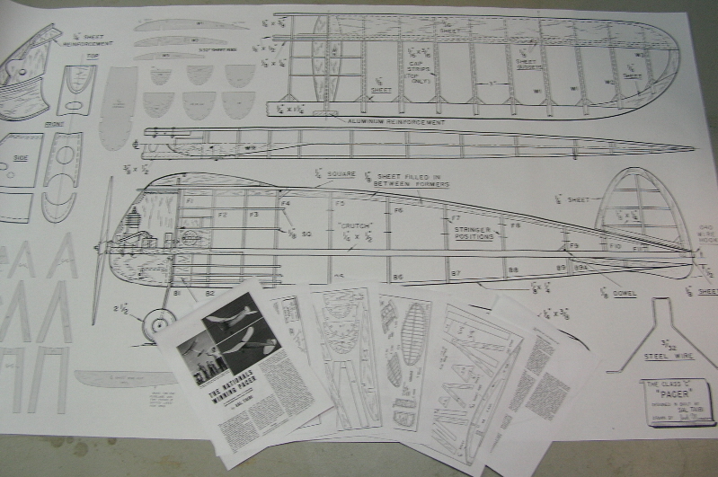Model Airplane Plans (FF): Old Timer Pacer C 60"ws Class 'C' by Sal ...