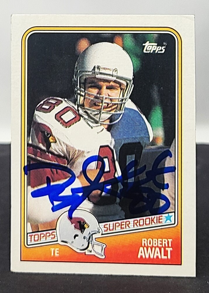 ROBERT AWALT Signed Autograph 1988 Topps Football Card RC #255 Phoenix ...