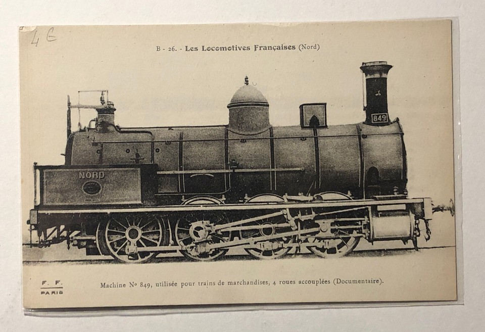Lot of 4 Genuine Antique French Railroad LOCOMOTIVE TRAIN Photo ...