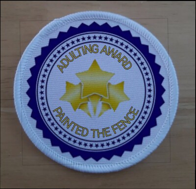 Painted Adult Award Recognition Sublimation Iron Sew Patch Badge ...