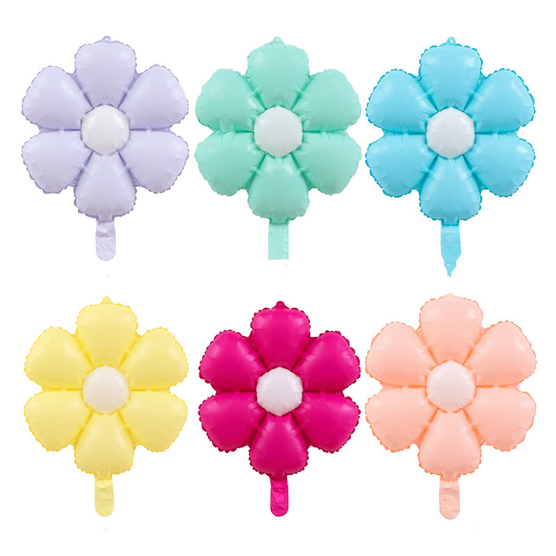 5Pcs Candy Color Daisy Balloon Sun Flower Foil Balloons Photo Props ...