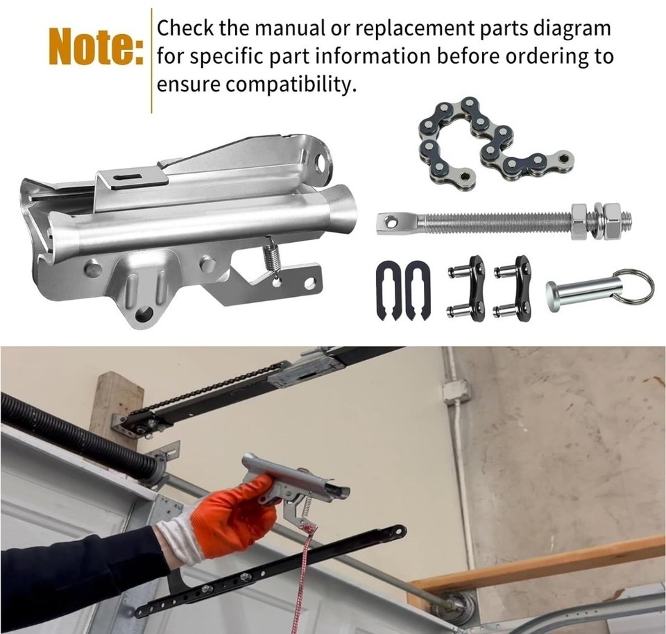 41A3489 Garage Door Openers Complete Trolley Assembly Chain Drive For ...