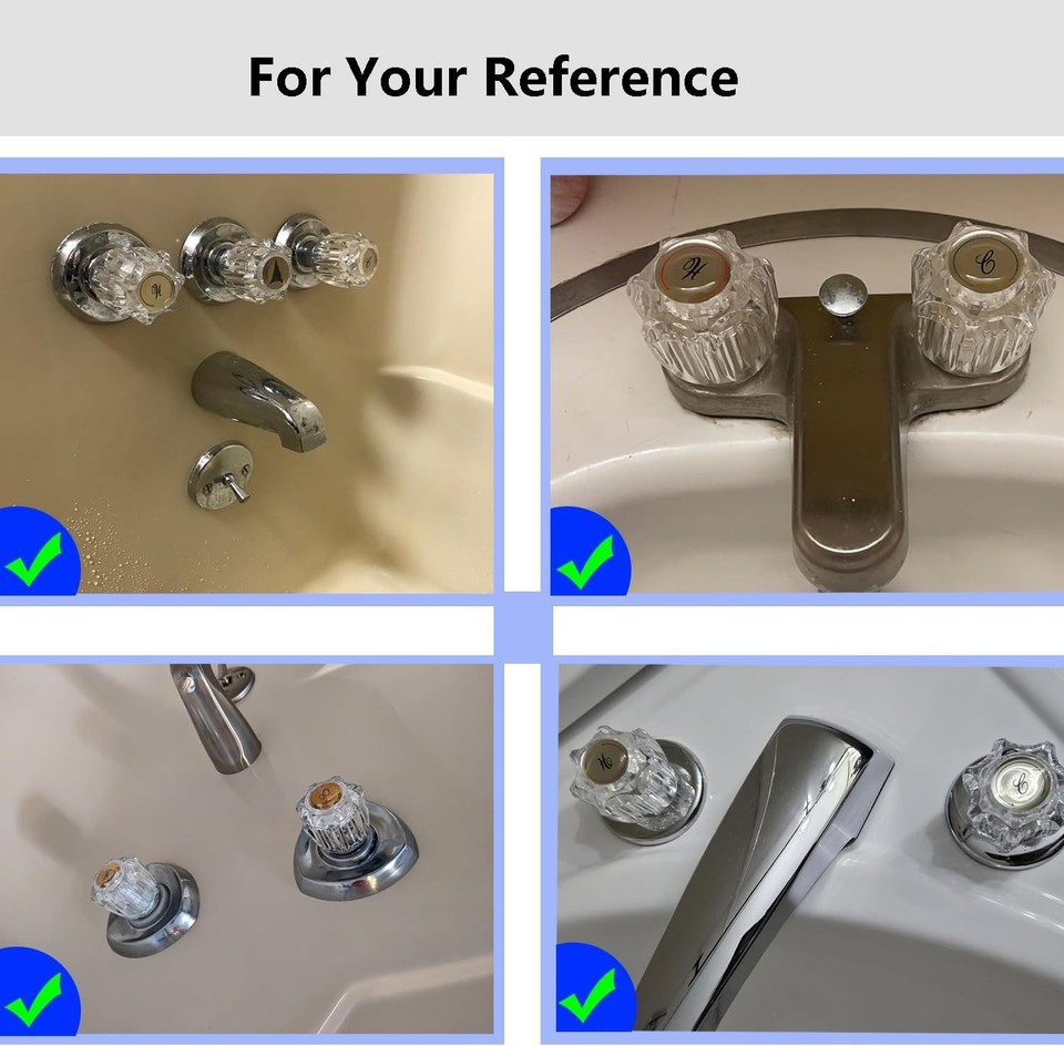 Bathroom Faucet Handles,Bathtub Shower Knob Replacement, Hot and Transparent | eBay