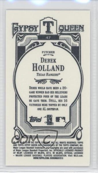 2012 Topps Gypsy Queen Mini Green Derek Holland #47 | eBay