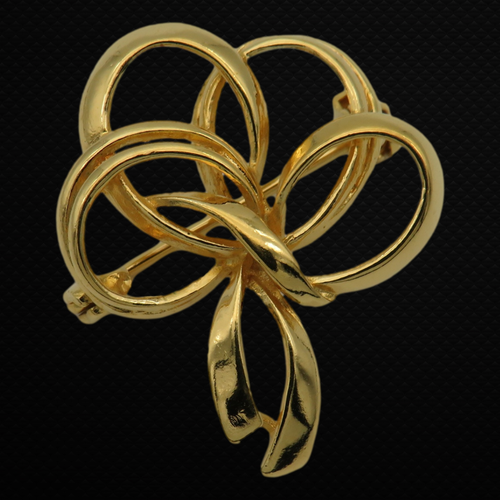 Vintage Brosche - Amerik - Goldfarben - Schlaufe | eBay.de