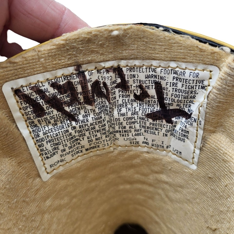 Vintage Ranger FireWalker Rubber Firefighter Boots Men's 7.5 Medium ...