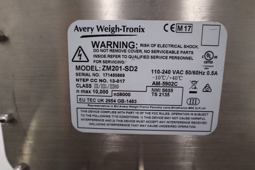 AVERY WEIGH-TRONIX ITW ZM201-SD2 / ZM201SD2 (USED) SCALE OUTUT STOCK ...