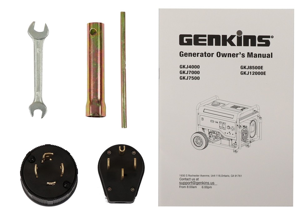 Genkins GKJ12000E 12000 Watt Portable Generator W/ Electric Starter ...