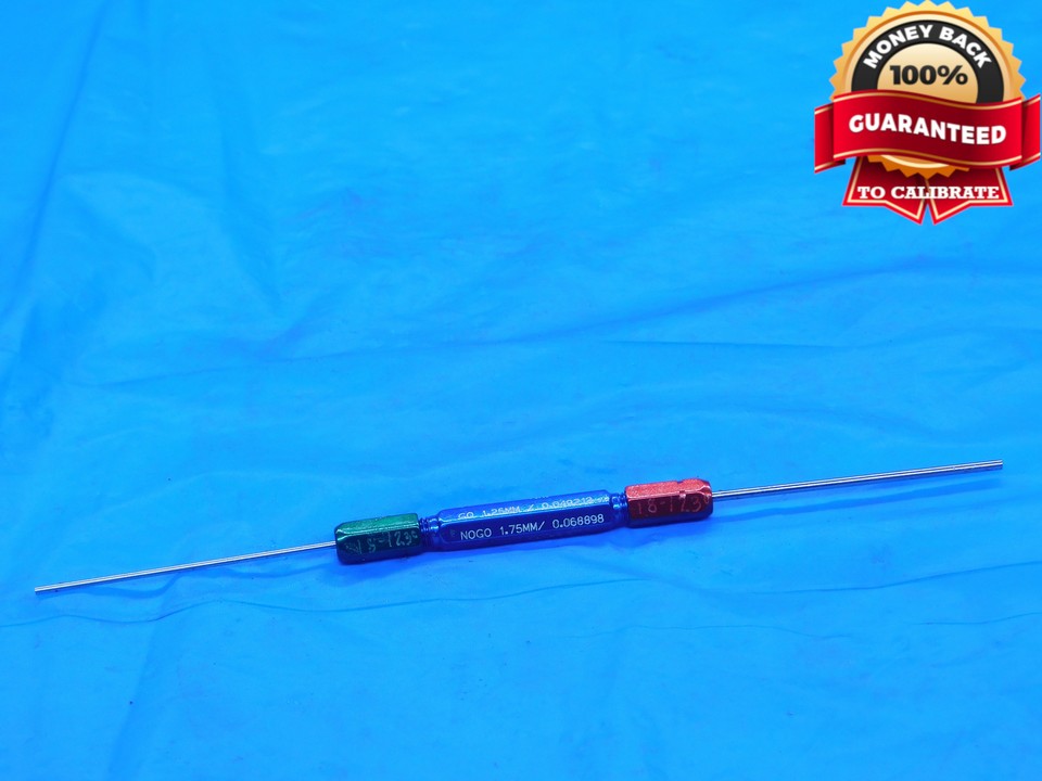 1.250 & 1.750 CL XX METRIC PIN PLUG GAGE GO NO GO 1.000 +.250 1 .0689 1 ...