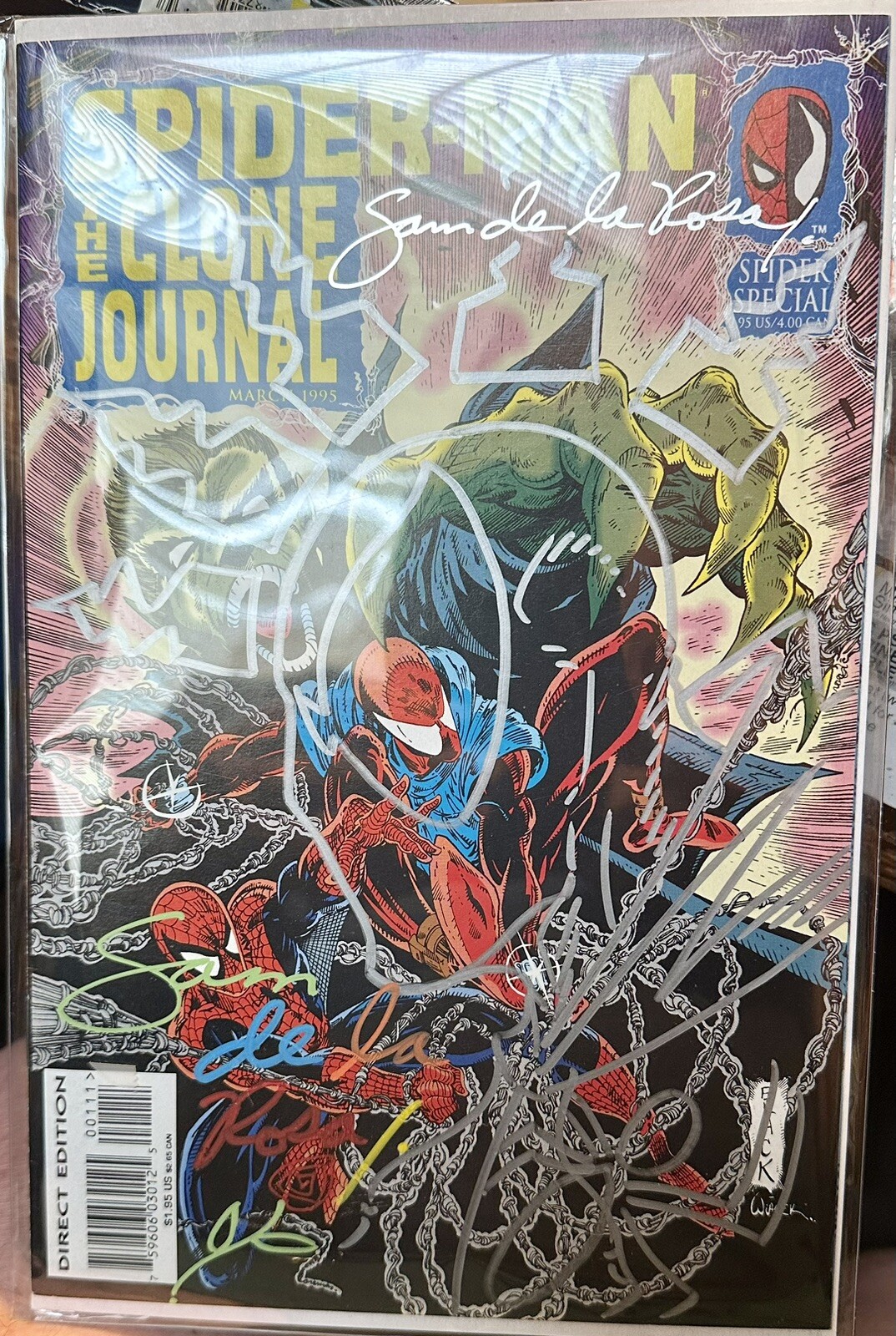 SPIDER-MAN THE CLONE JOURNAL. SAM DE LA ROSA RE-MARK & AUTO-SIGNED ...