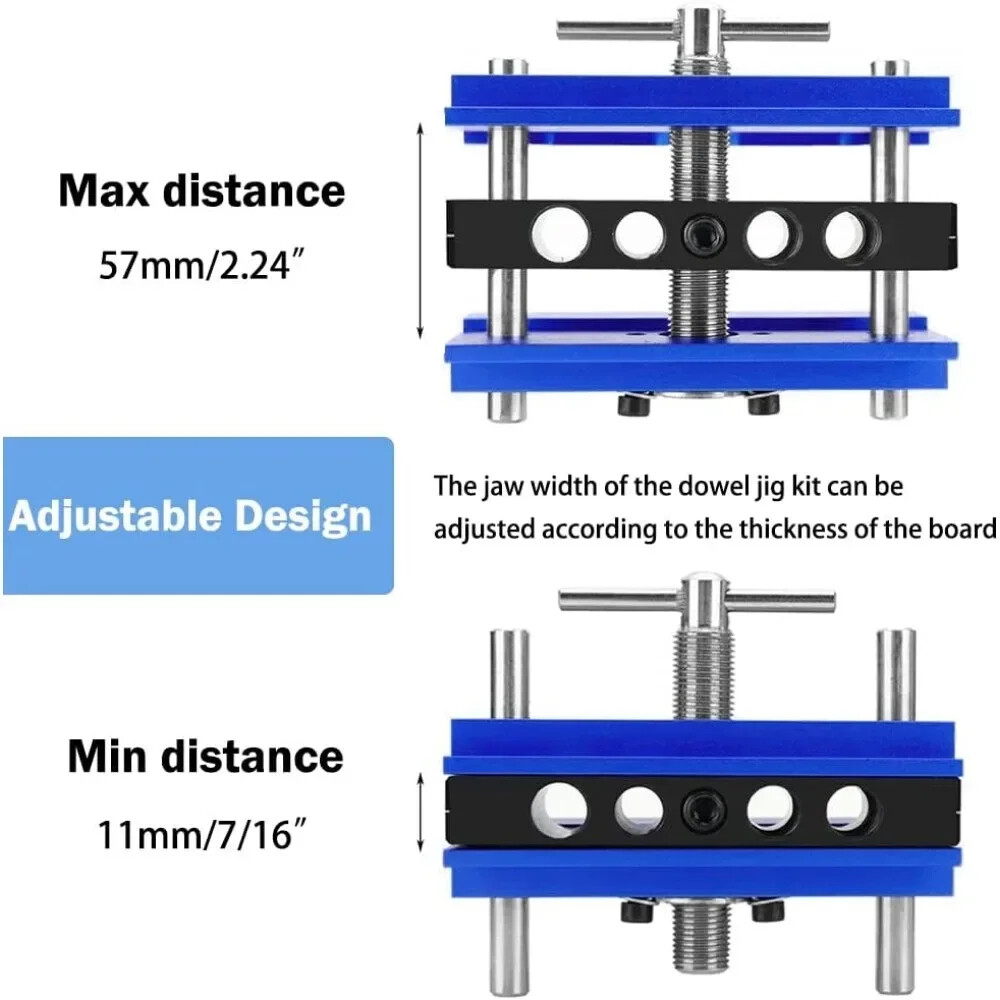 Wood Doweling Jig Self Centering Doweling Jig Kit Drill Guide Bushings ...