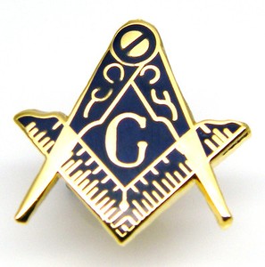 MASONIC G SQUARE AND COMPASS CRAFT REGALIA LAPEL PIN BADGE IN FREE GIFT ...