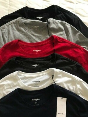 Goodfellow & Co Men's Long Sleeve T-Shirt choice of 5 Sizes & 6 Colors ...