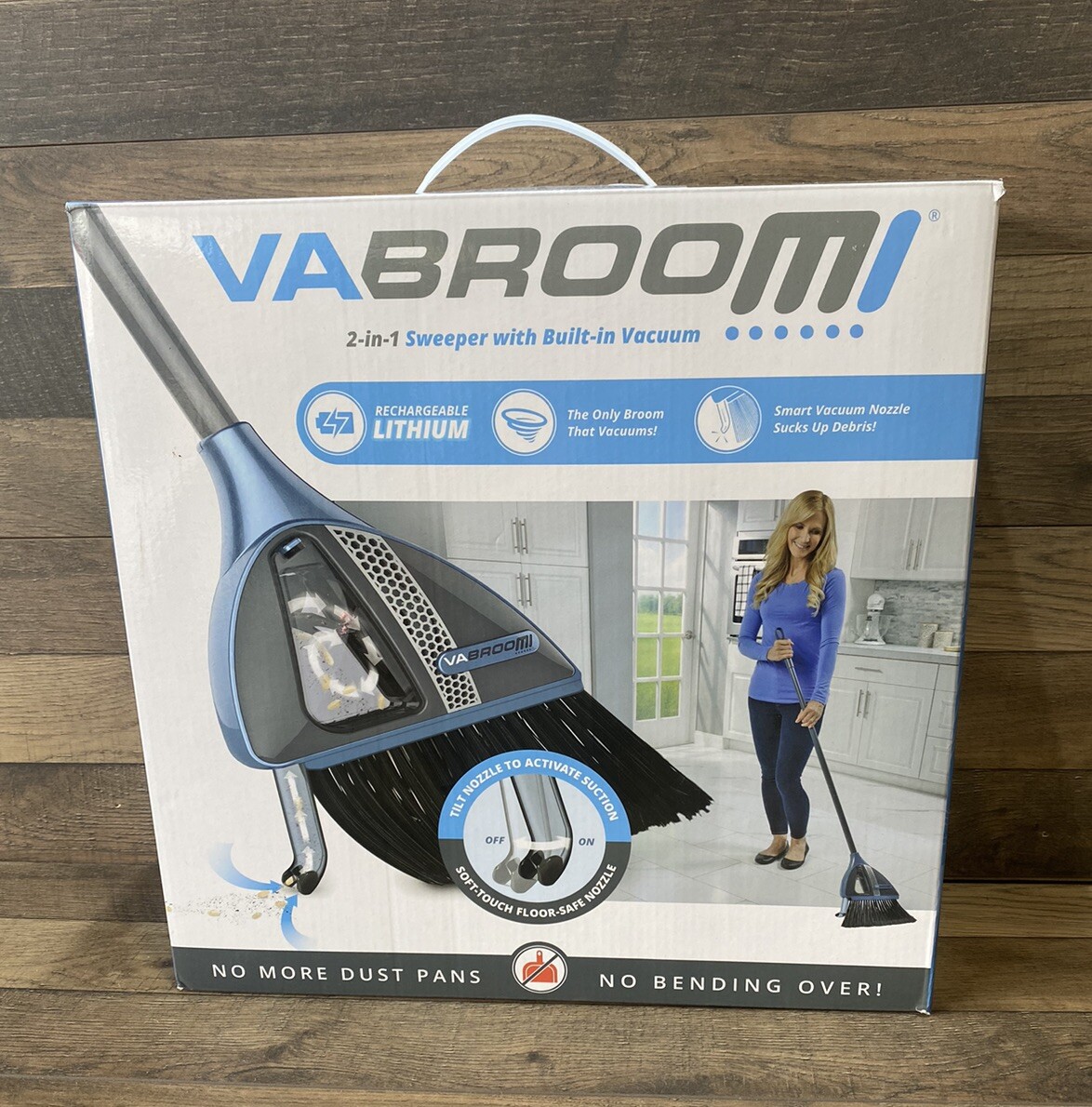 VaBroom 2-in-1 Sweeper with Built-in Vacuum 860001779820 | eBay