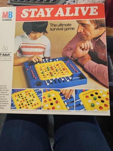 MB Games Vintage Stay Alive Board Game 1975 Edition Complete Set Retro ...