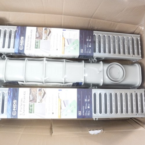 3 Pack NDS 5" Pro Series Channel Drain Kit for Driveways, Patios ...